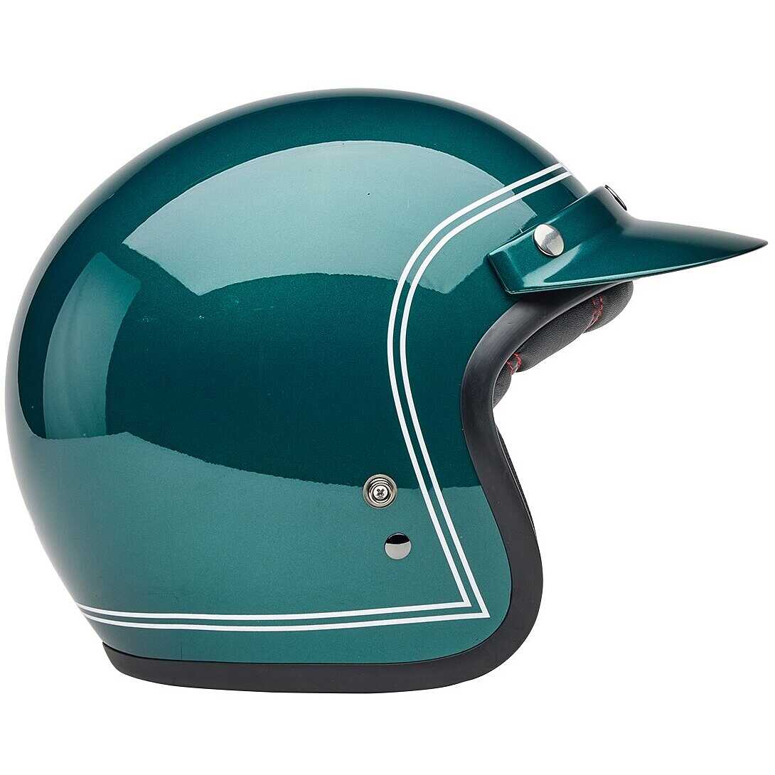 Bell CUSTOM 500 SMQ RIVERSIDE Jet Cafe Racer Motorcycle Helmet Metallic ...