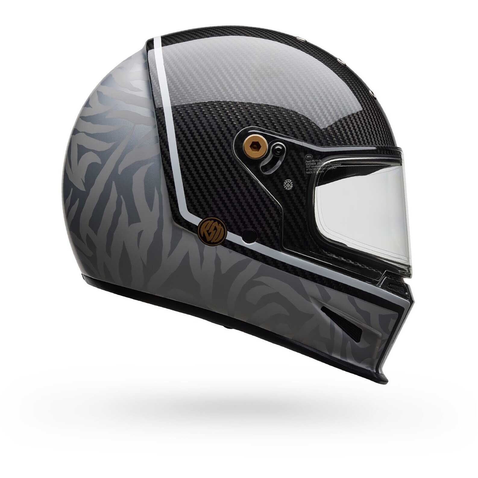 Bell ELIMINATOR CARBON RSD JOURNEY Full Face Motorcycle Helmet Black ...