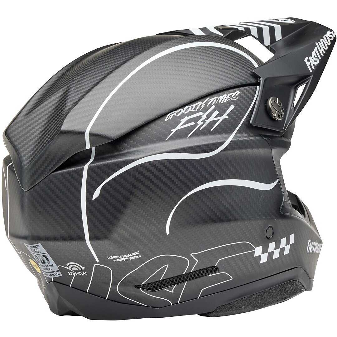 Bell MOTO-10 SPHERICAL FASTHOUSE RAVEN Cross Enduro Helmet Black White ...