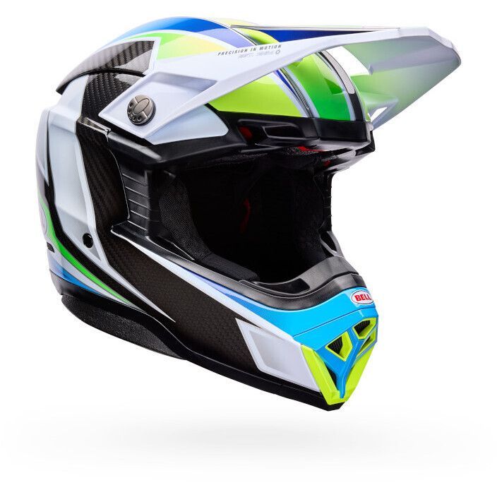 Bell Moto-10 Spherical GRID Cross Enduro Motorcycle Helmet White Blue ...