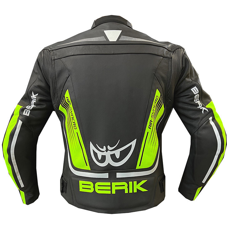 Berik 2.0 LJ-9063 Air Syncro Motorcycle Leather Jacket Black Yellow Fluo For Sale Online ...