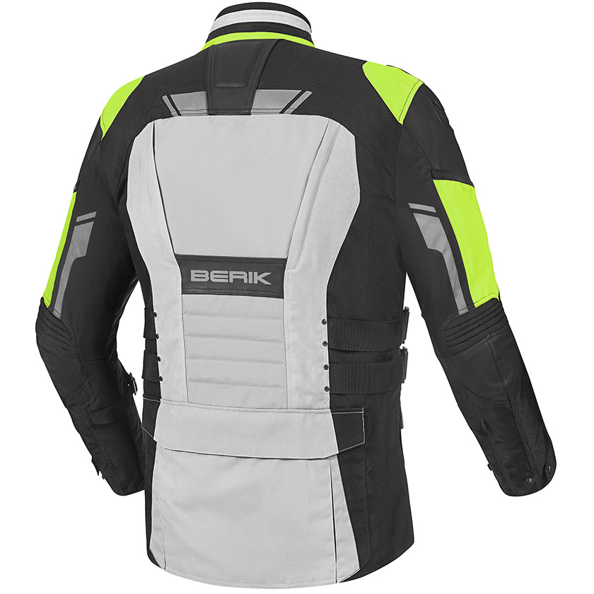 Berik 2.0 Technische Motorradjacke NJ-173320 Gelb Schwarz Grau Online-Verkauf - Outletmoto.eu