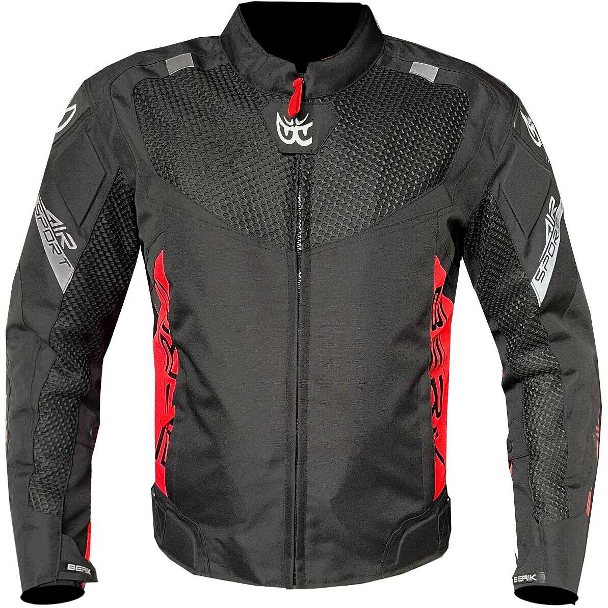 Berik 203305fr AIR Sport Perforated Summer Motorcycle Jacket Black Red ...