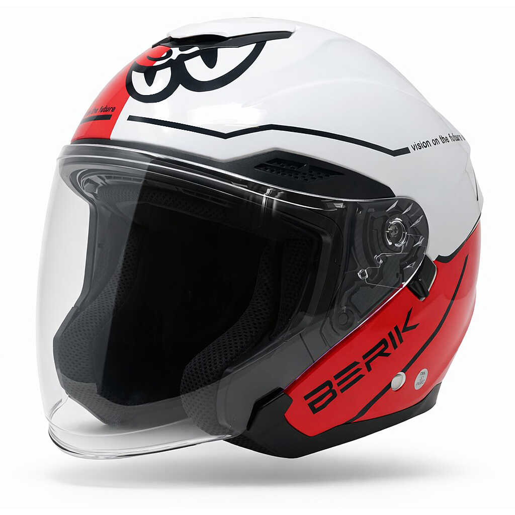 Berik OF669 Bipolar Double Visor Jet Motorcycle Helmet White ...