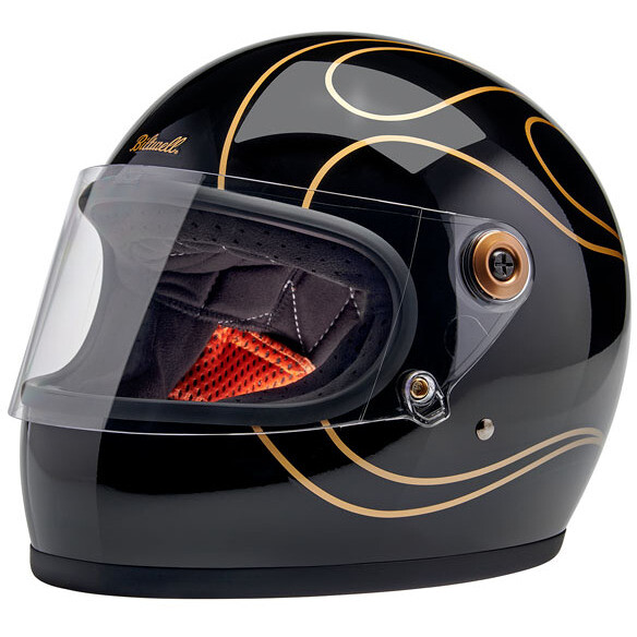 Biltwell Gringo S Flame Black Full Face Motorcycle Helmet For Sale ...