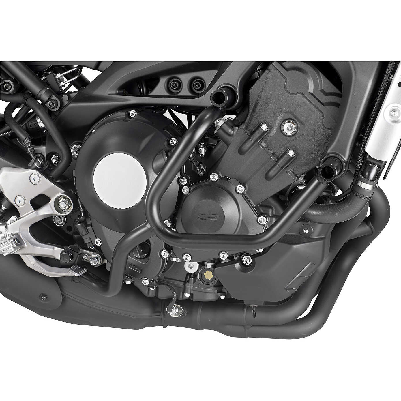 Black tubular engine guard Integrated slider Givi TN2128 For YAMAHA ...