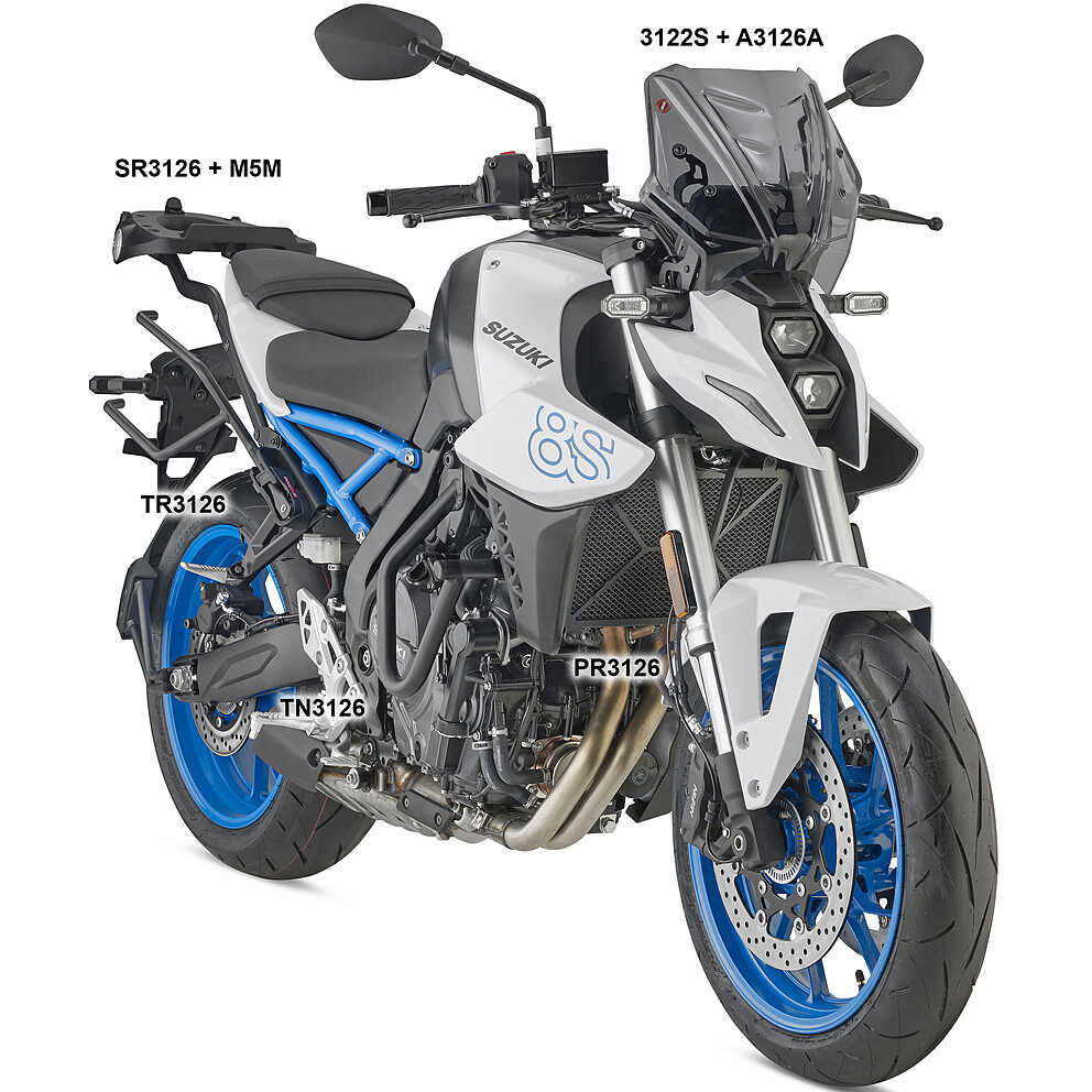 Black tubular engine guard Integrated slider Givi TN3126 For SUZUKI GSX-8S (23 > 24) For Sale ...