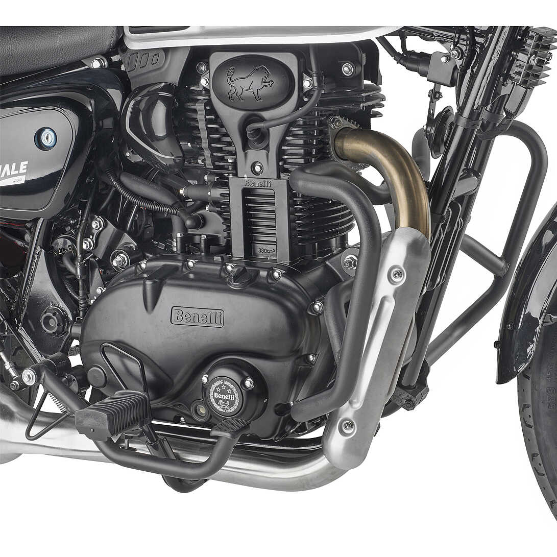 Black tubular engine guard Integrated slider Givi TN8707 for BENELLI ...