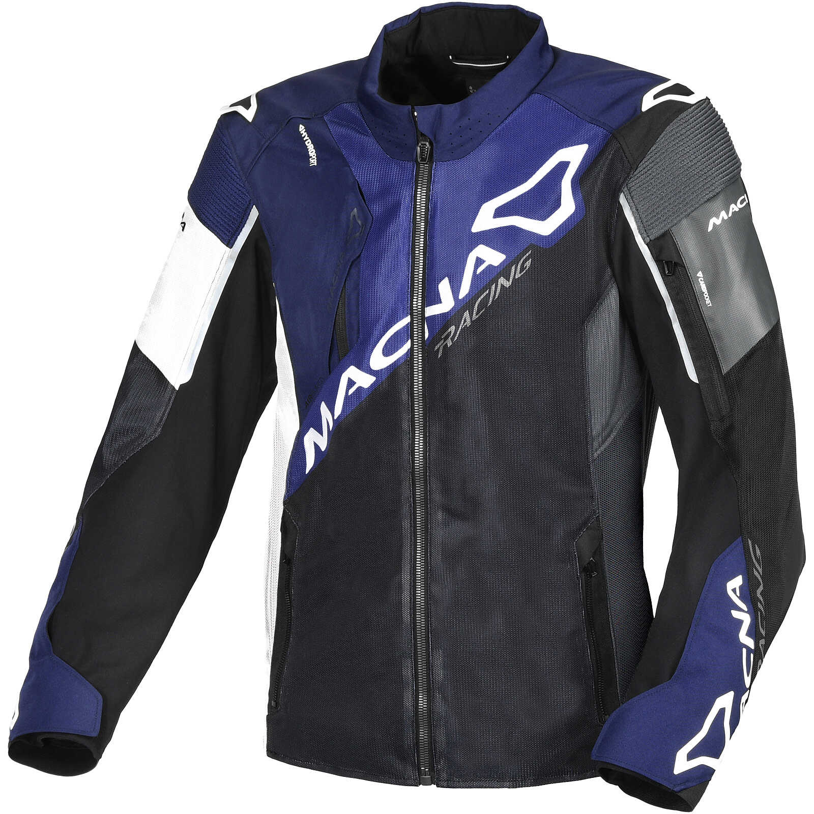 Blouson Moto Macna Sigil Noir Bleu Jaune Fluo Vente en Ligne ...