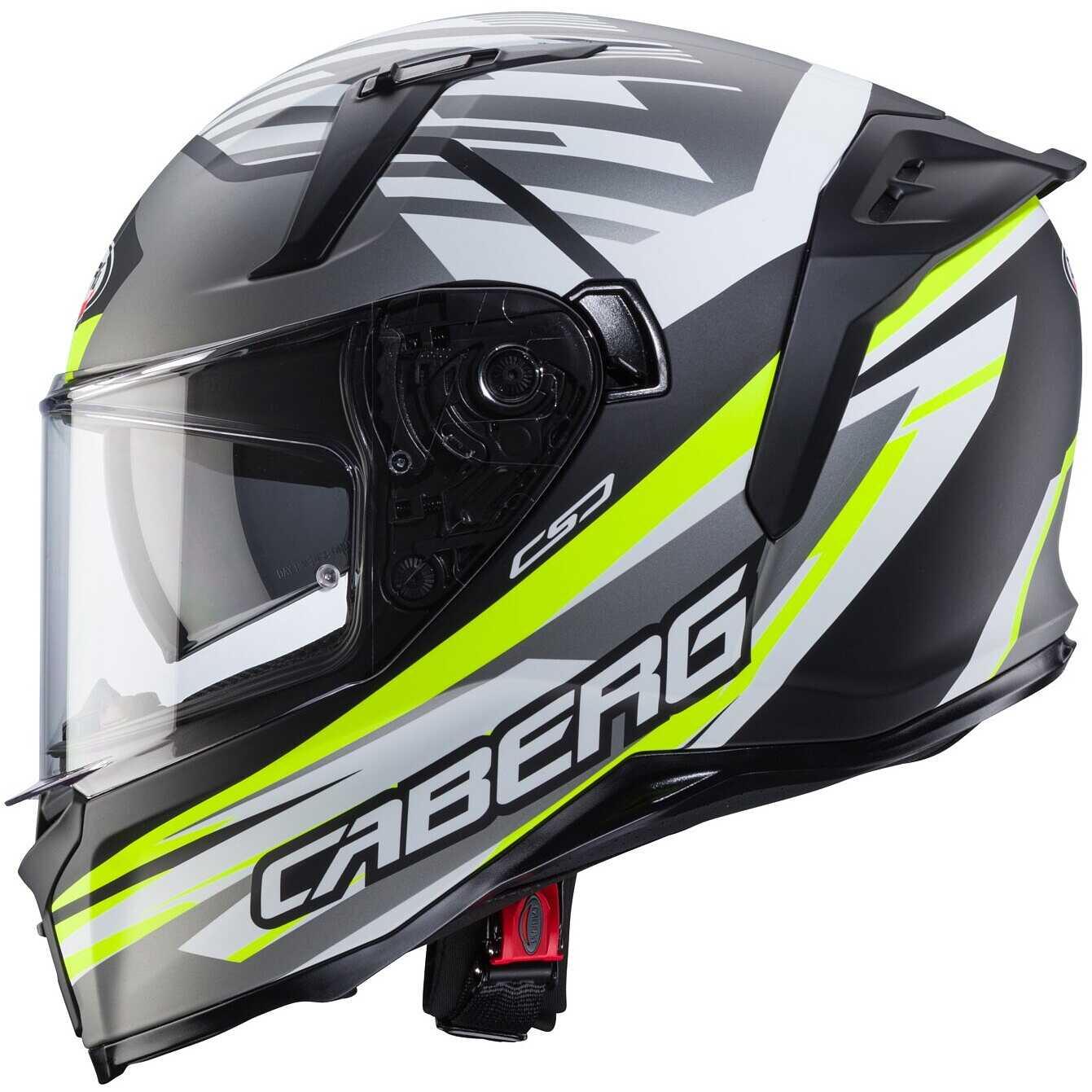 Caberg Integral Motorcycle Helmet AVALON X KIRA Matt Black Gray Yellow ...