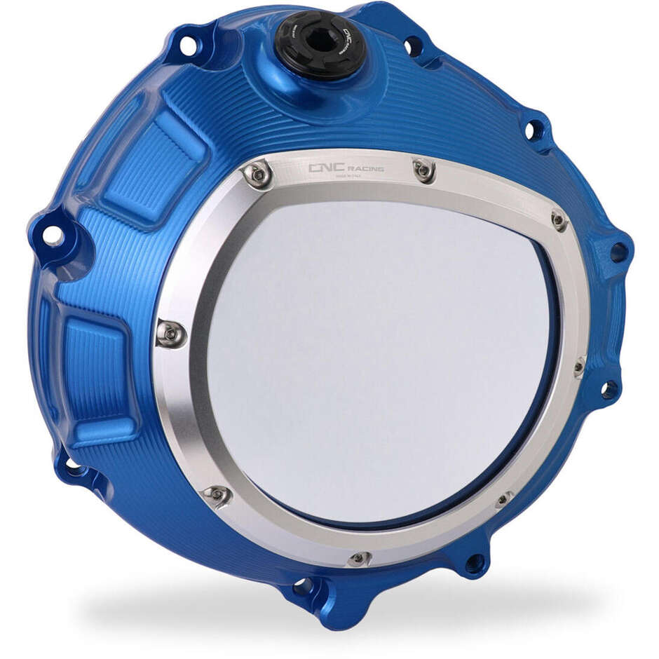 Cache embrayage transparent BMW CNC Racing CA800 Bleu Argent Vente en Ligne - Outletmoto.eu