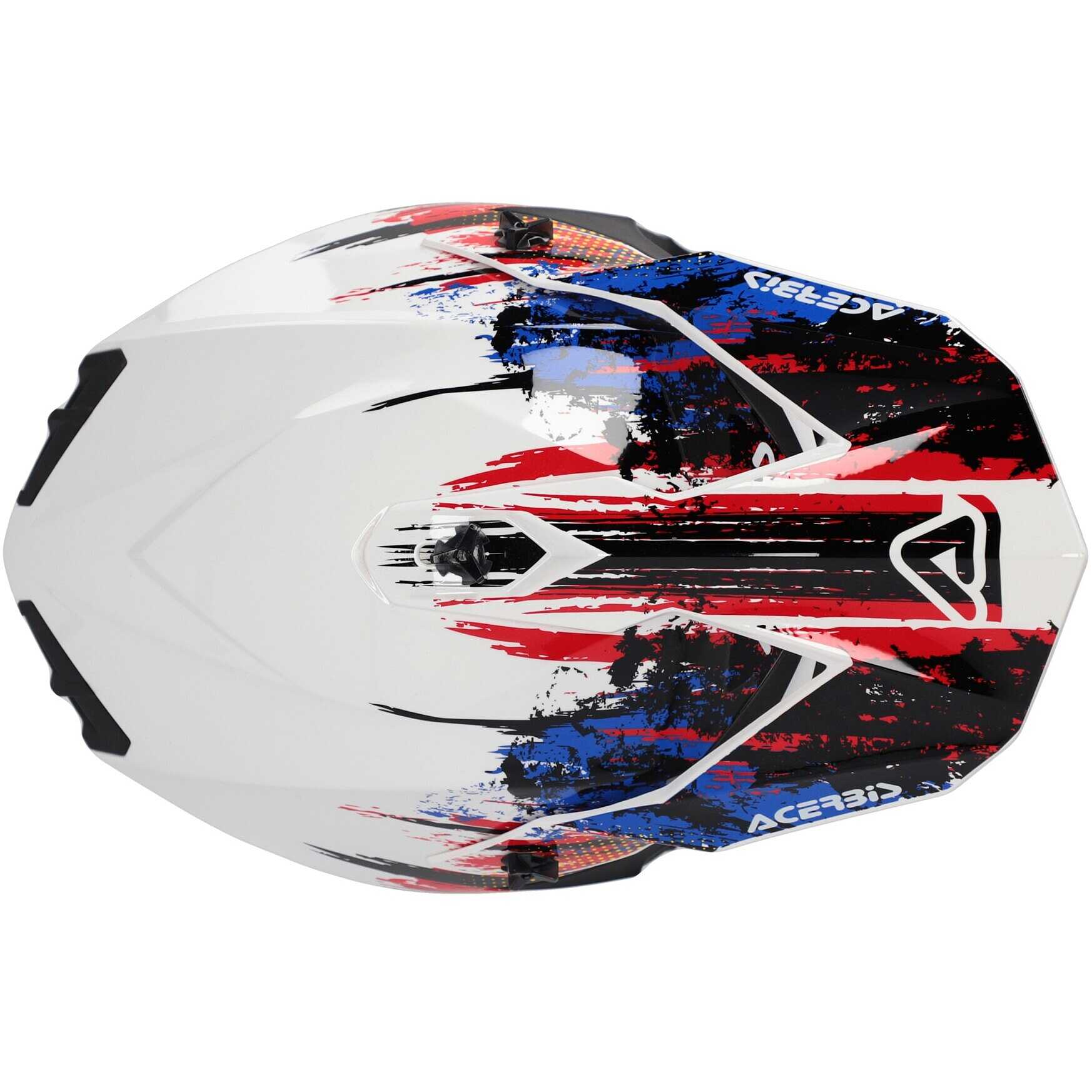 Casco Moto Cross Acerbis LINEAR 2206 Bianco Blu Rosso Vendita Online - Outletmoto.eu