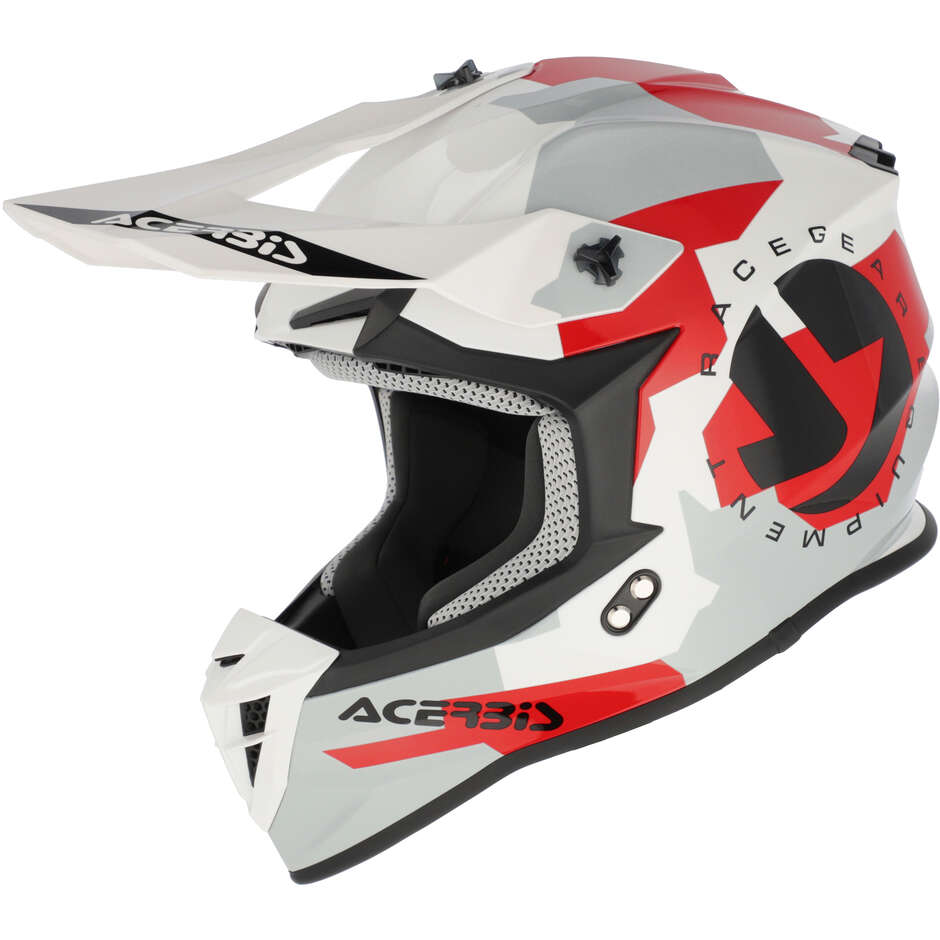 Casco Moto Cross Acerbis LINEAR 2206 Bianco Grigio Vendita Online - Outletmoto.eu