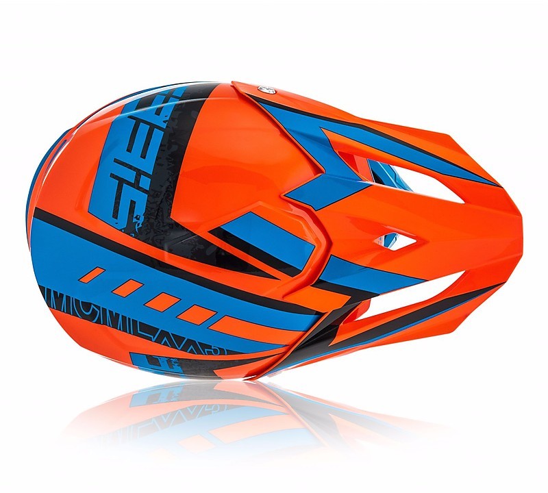 Casco Moto Cross Enduro Acerbis Profile 4.0 Arancio Fluo/Blu Lucido Vendita Online - Outletmoto.eu