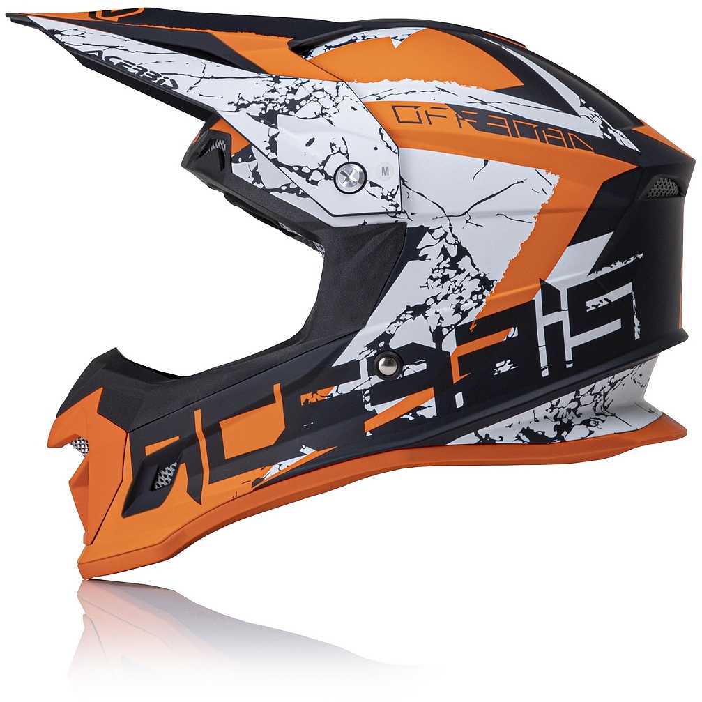 Casco Moto Cross Enduro Acerbis PROFILE 4 Arancio Bianco Opaco Vendita Online - Outletmoto.eu