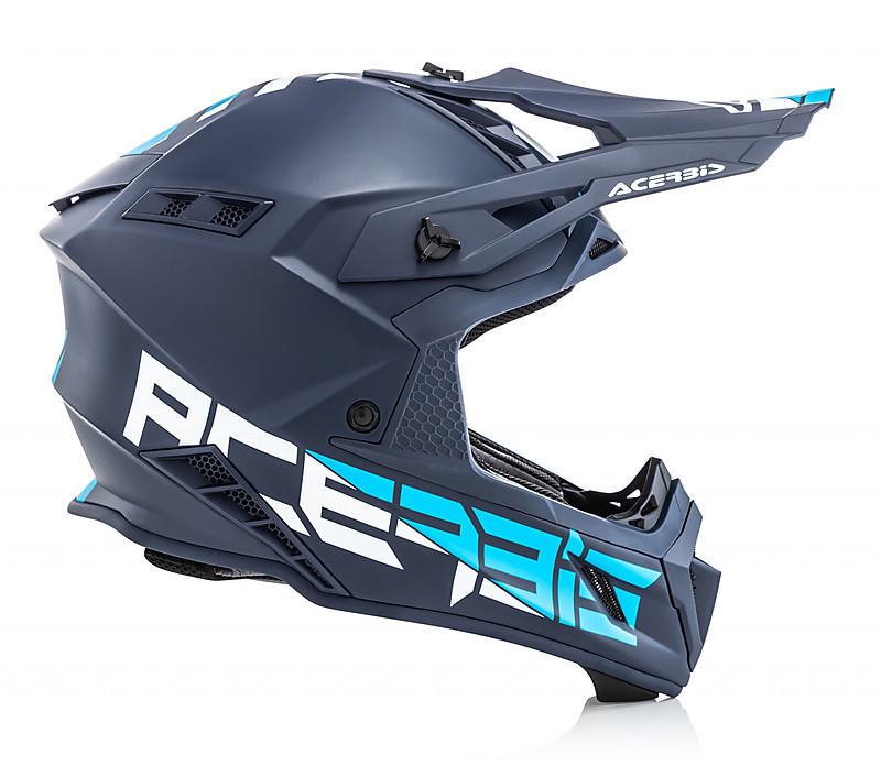 Casco Moto Cross Enduro In Carbonio Acerbis STEEL Carbon Blu Vendita Online - Outletmoto.eu