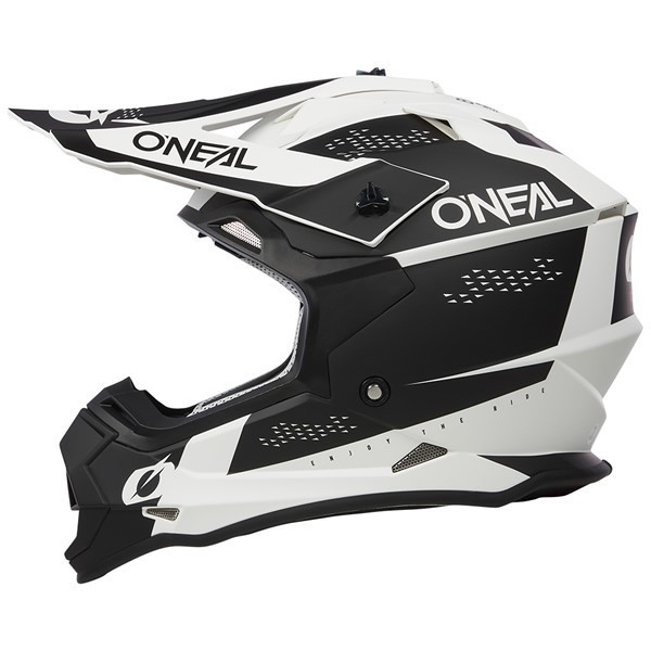 Casco moto cross Enduro Oneal 2SRS Helmet SLAM V.23 Nero Bianco Vendita ...