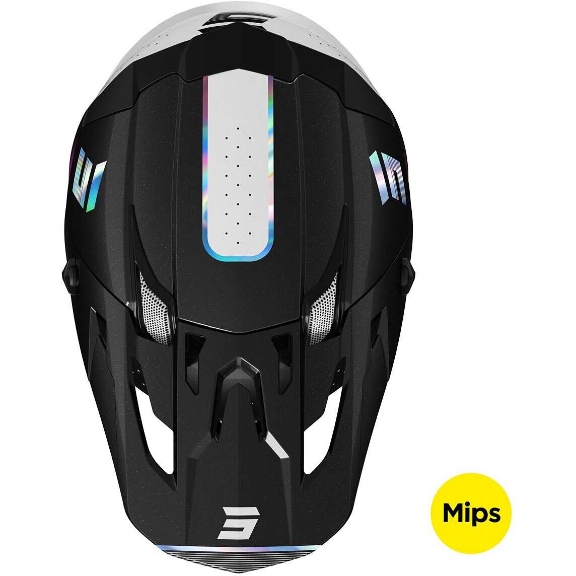Casco Moto Cross Enduro Shot CORE HONOR Olografico Nero Perla Vendita ...