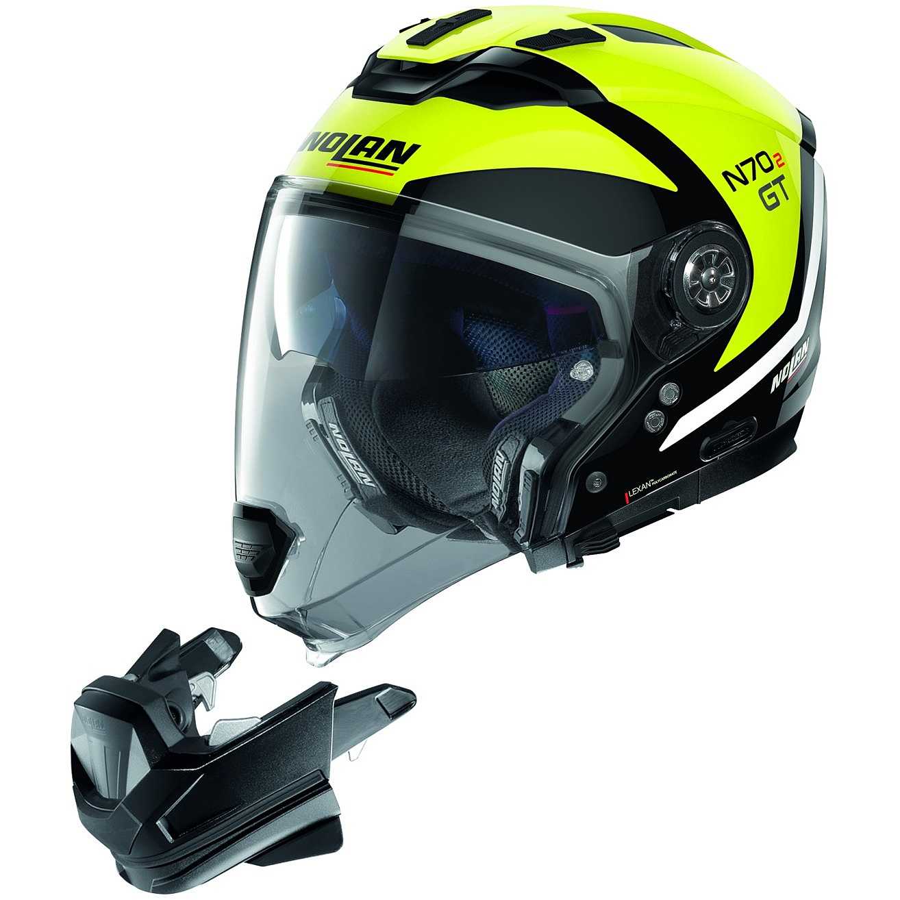 Casco Moto Crossover Nolan N70.2 GT GLARING N-Com 048 Giallo Lucido Vendita Online - Outletmoto.eu