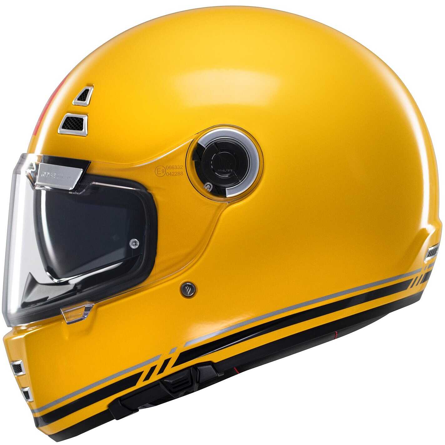 Casco Moto Custom Retro' Mt Helmetss JARAMA SV SOLID C3 Opaco Giallo ...