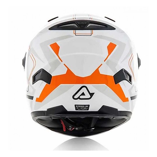 Casco Moto Integrale Acerbis FS-807 Bianco/Arancio Fluo Lucido Vendita Online - Outletmoto.eu