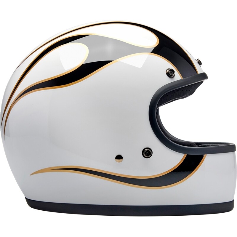 Casco Moto Integrale Biltwell Gringo 22.06 Flame Bianco Vendita Online ...