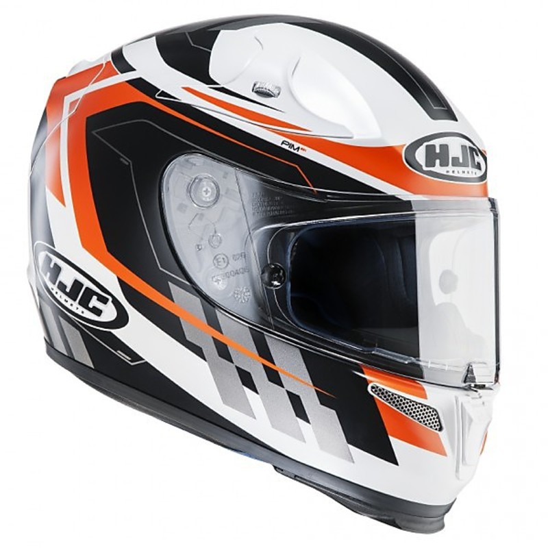 Casco Moto integrale HJC RPHA 10 Plus Cyper Nero Bianco Arancio MC-7SF ...