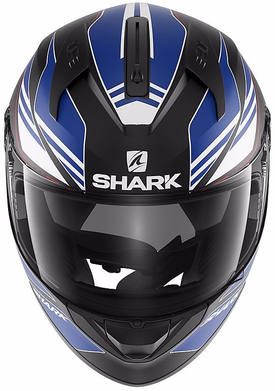 Casco Moto Integrale Shark RIDILL TIKA Mat Nero Bianco Blu Vendita ...