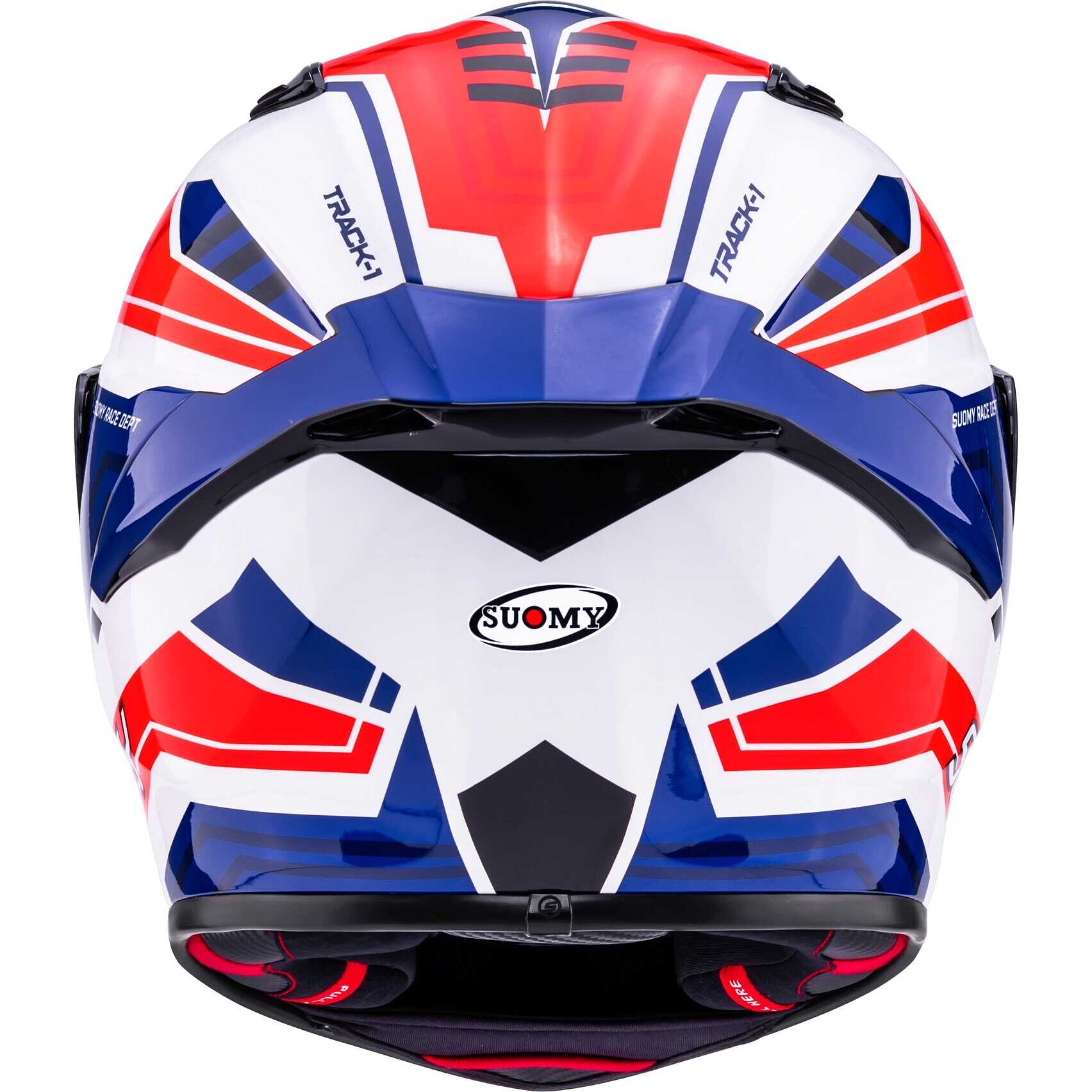 Casco Moto Integrale Suomy TRACK-1 FRAMEWORK Bianco Rosso Blu Vendita ...
