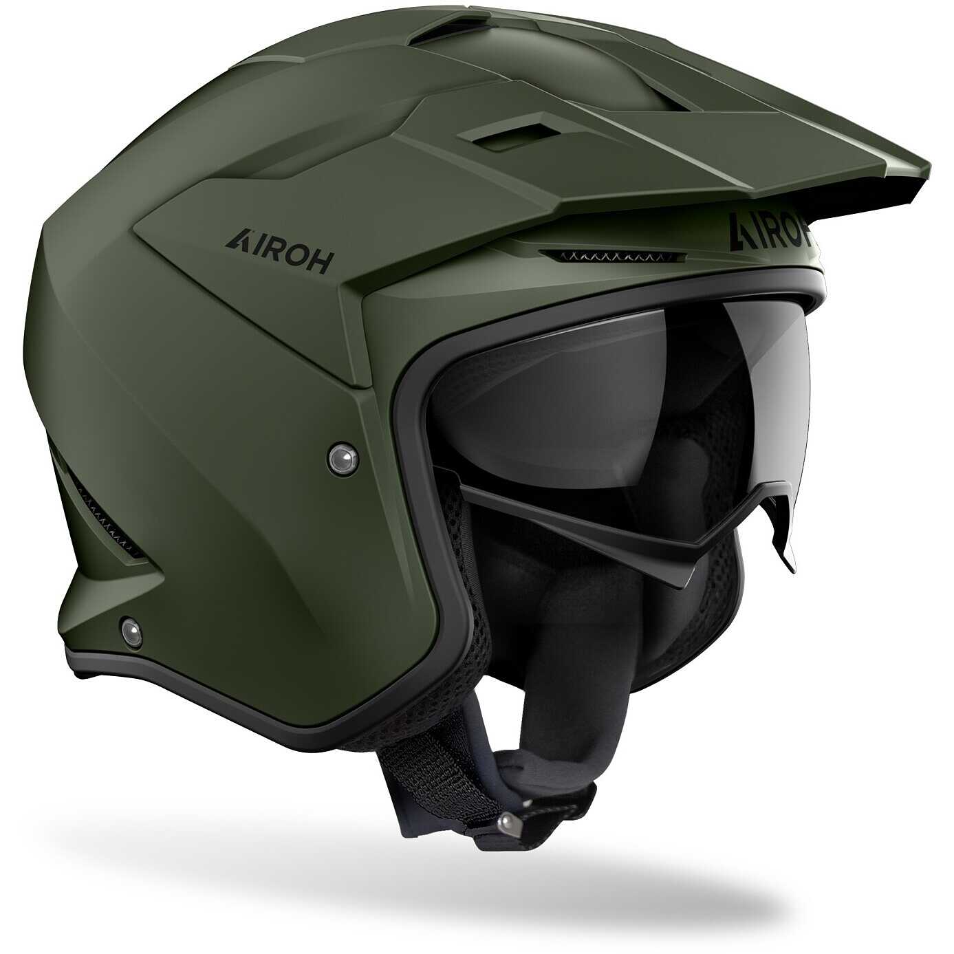 Casco Moto Jet Airoh KOMBAKT COLOR Verde Militare Opaco Vendita Online ...