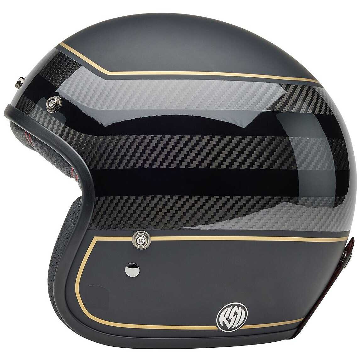 Casco Moto Jet Cafè Racer Bell CUSTOM 500 CARBON ROLANDSAND PLAYERS ...