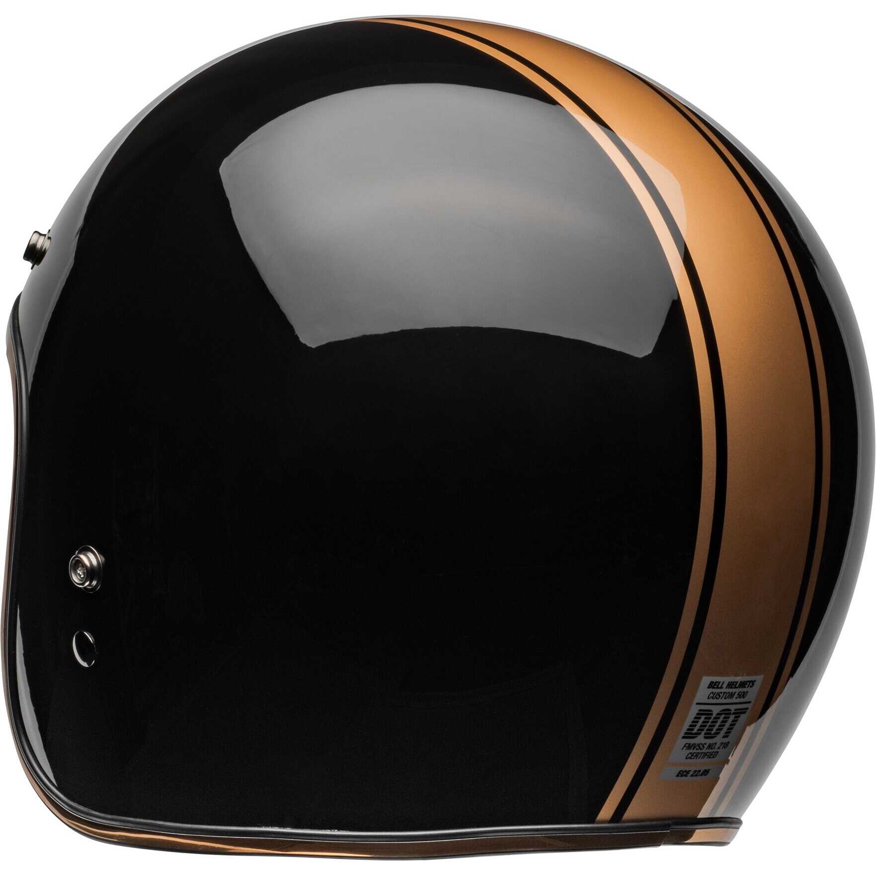 Casco Moto Jet Cafè Racer Bell CUSTOM 500 RALLY Nero Bronzo Lucido Vendita Online - Outletmoto.eu