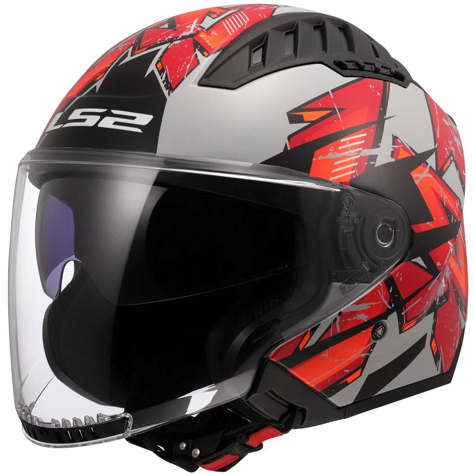 Casco Moto Jet LS2 OF600 COPTER II KANJI LIGHT Grigio Vendita Online ...