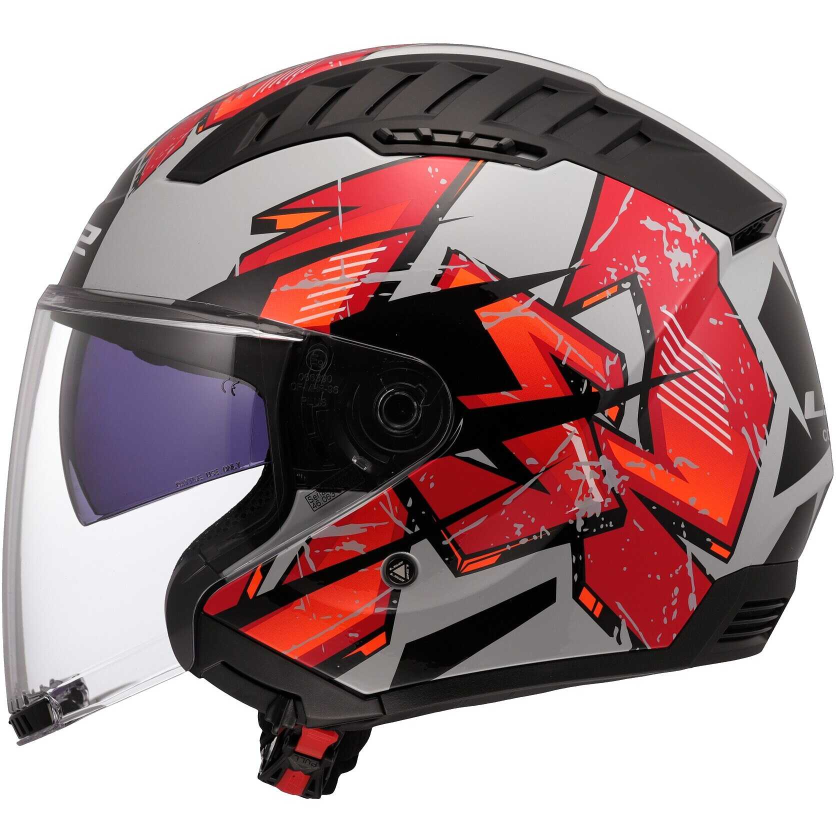 Casco Moto Jet LS2 OF600 COPTER II KANJI LIGHT Grigio Vendita Online ...