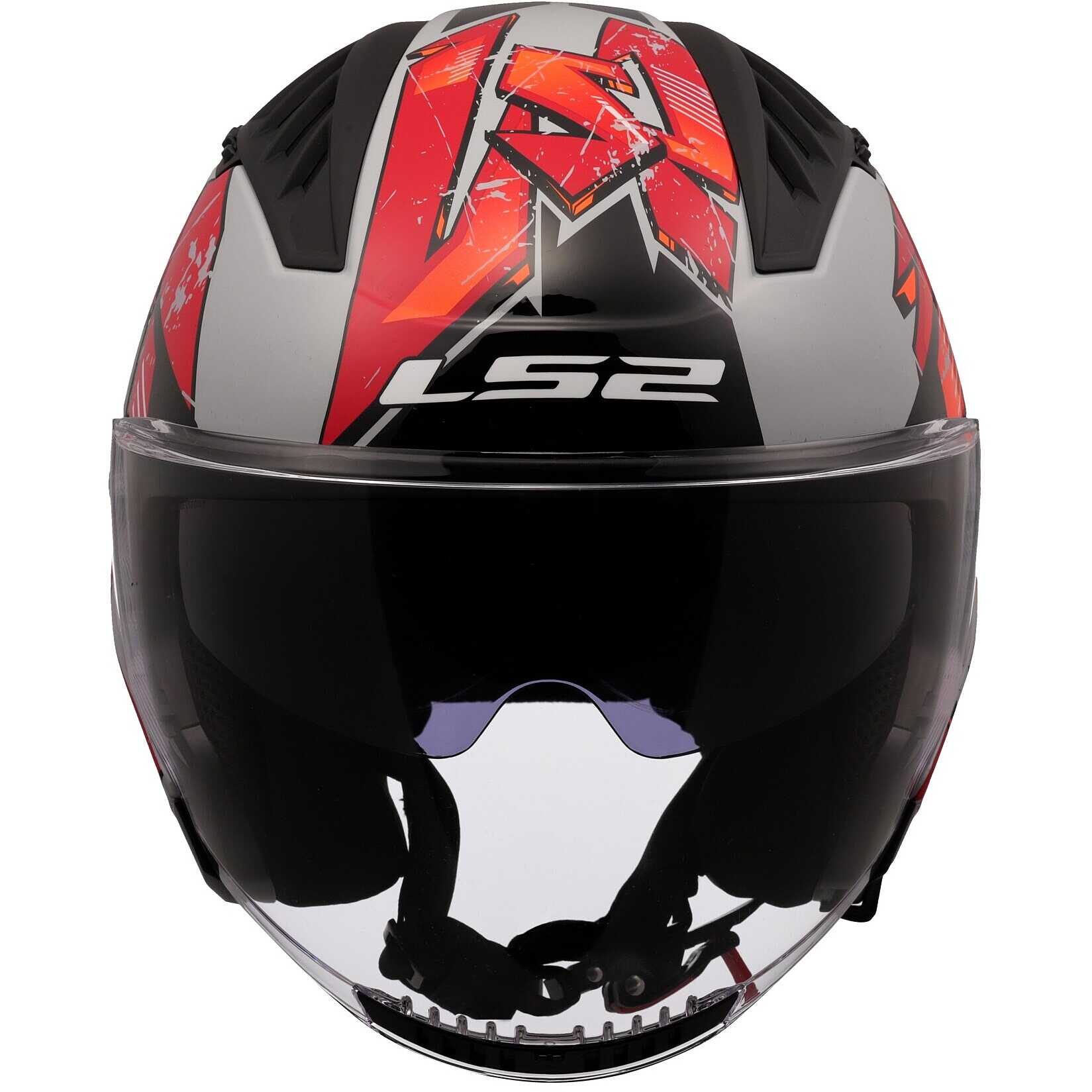 Casco Moto Jet LS2 OF600 COPTER II KANJI LIGHT Grigio Vendita Online ...
