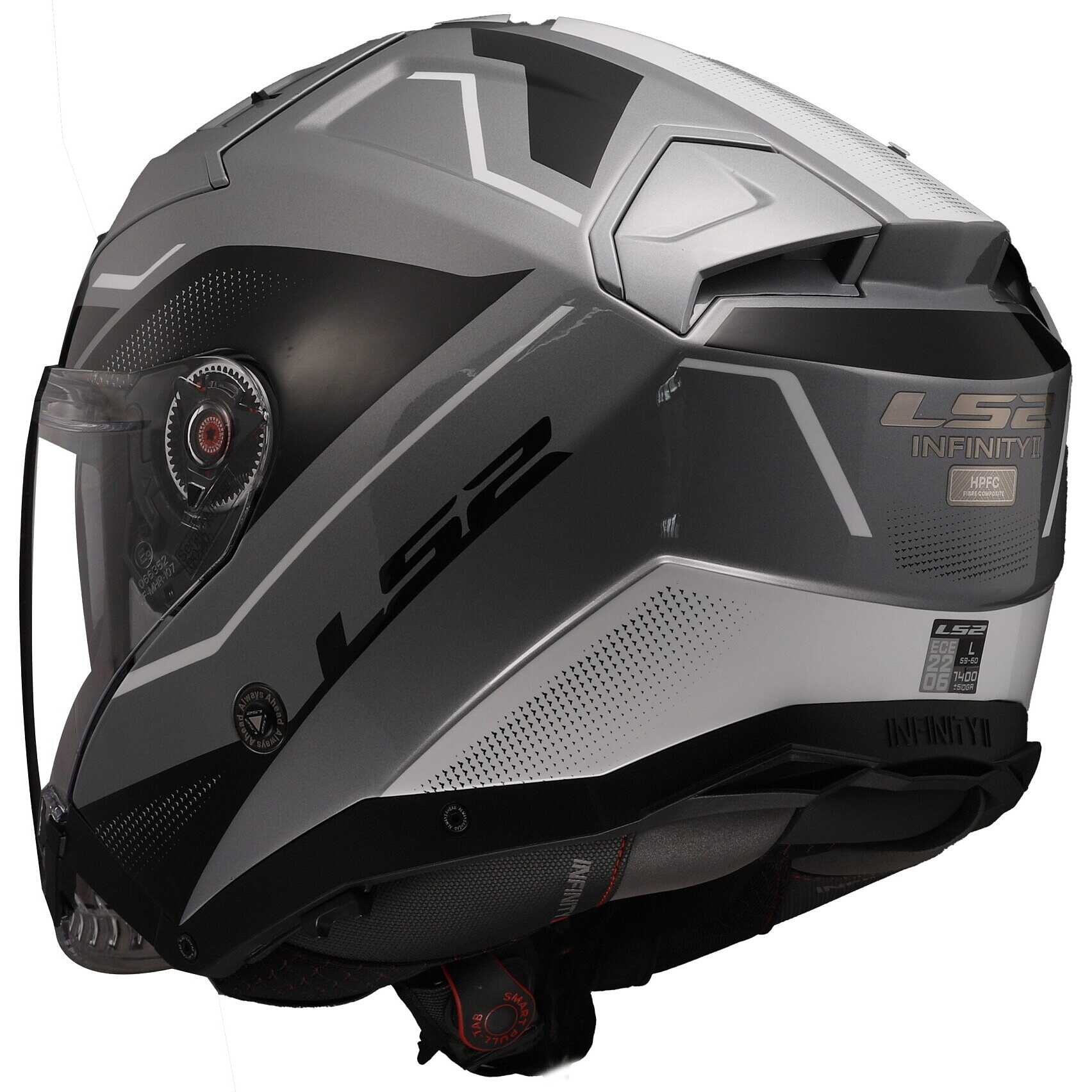 Casco Moto Jet Ls2 OF603 INFINITY 2 VEYRON Grigio Bianco Vendita Online ...