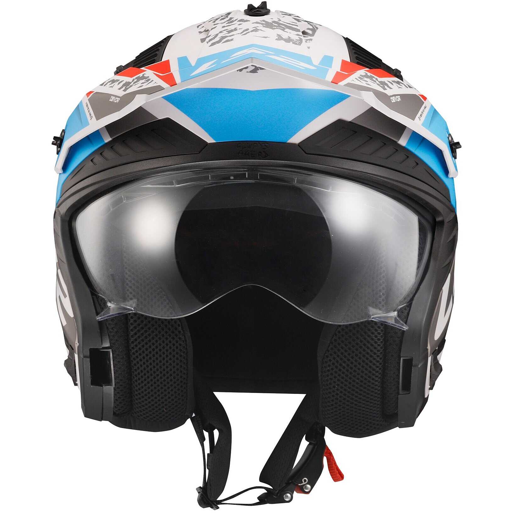 Casco Moto Jet Ls2 OF606 DRIFTER DEVOR Bianco Blu Opaco Vendita Online ...