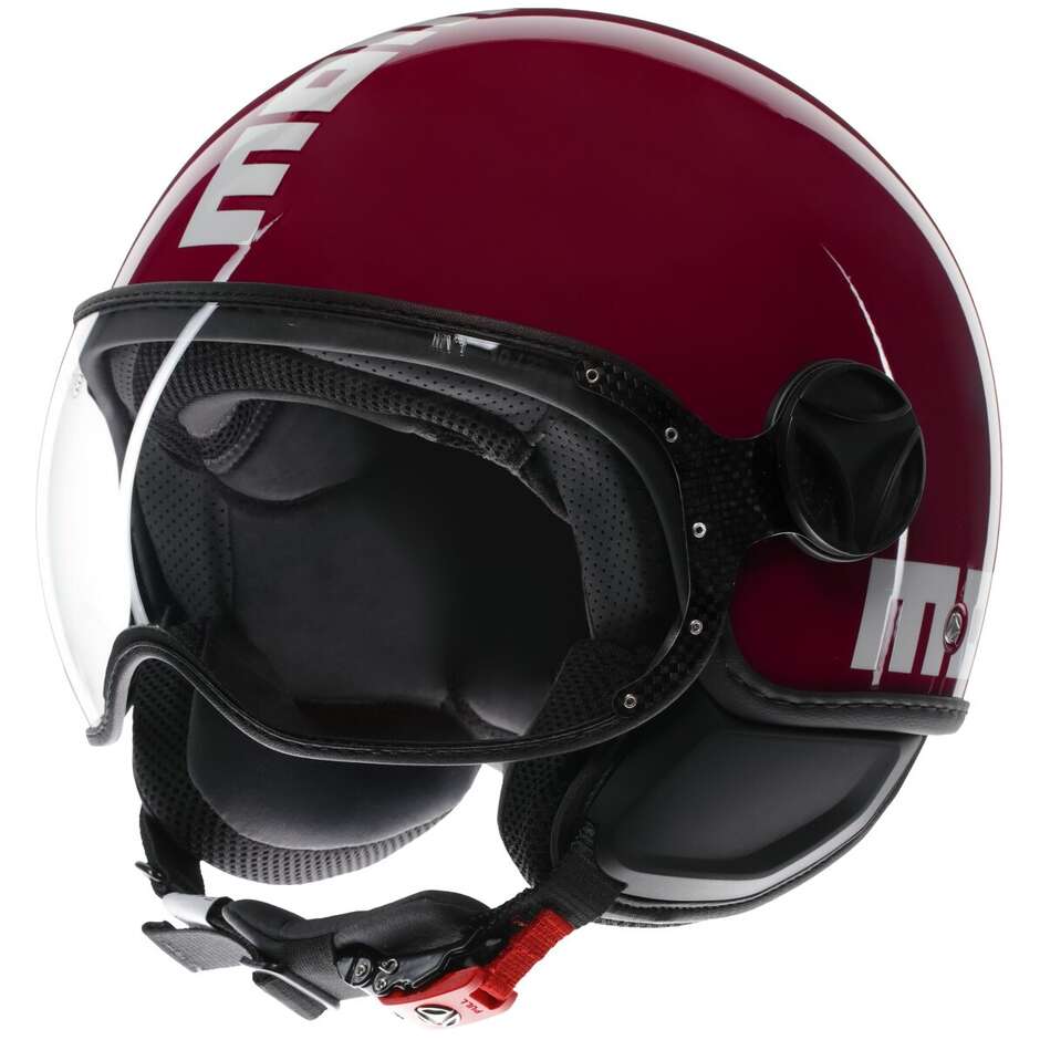 Casco Moto Jet Momo Design FGTR CLASSIC Candy Porpora Bianco Vendita ...