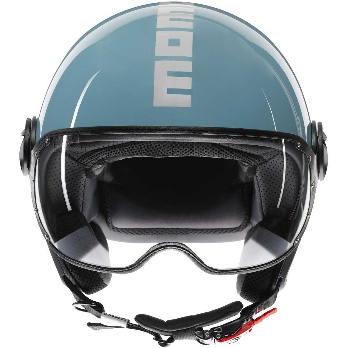 Casco Moto Jet Momo Design FGTR CLASSIC Candy Sky Blu Bianco Vendita ...
