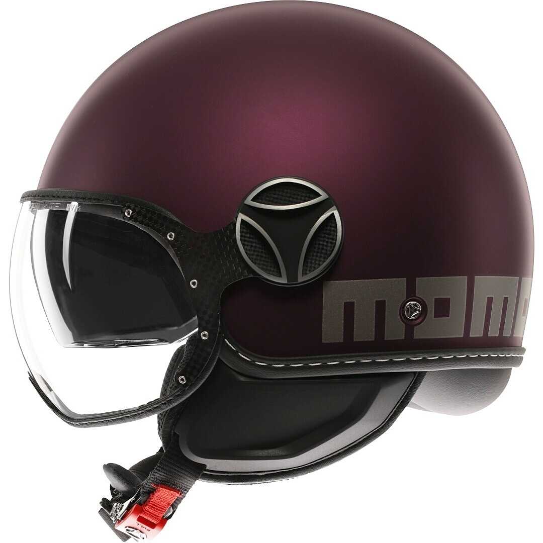 Casco Moto Jet Momo Design FGTR EVO Mono Amarena Silver Vendita Online ...