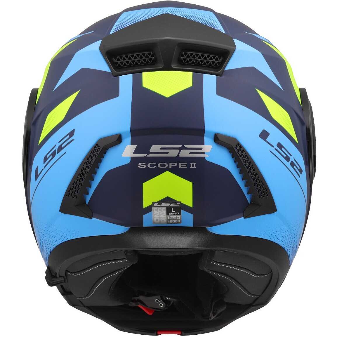 Casco Moto Modulare P/J LS2 FF902 SCOPE II DURIA Blue Giallo Fluo ...