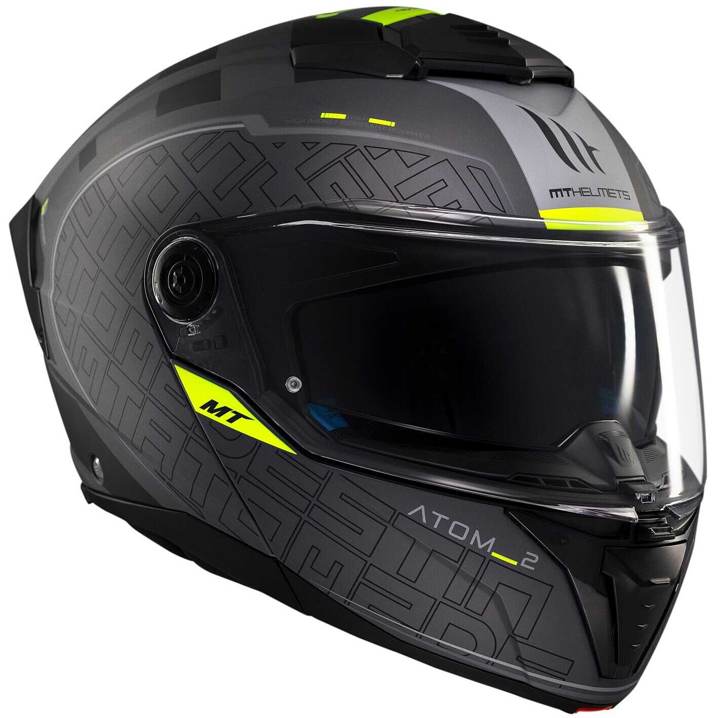 Casco Moto Modulare P/J Mt Helmets ATOM 2 SV DESTINY C2 Opaco Vendita ...