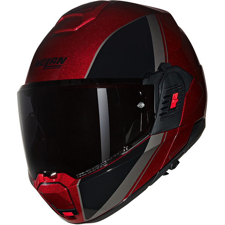 Casco Moto Modulare P/J Nolan N120-1 VERNICIATURA SPECIALE 344 Rosso ...