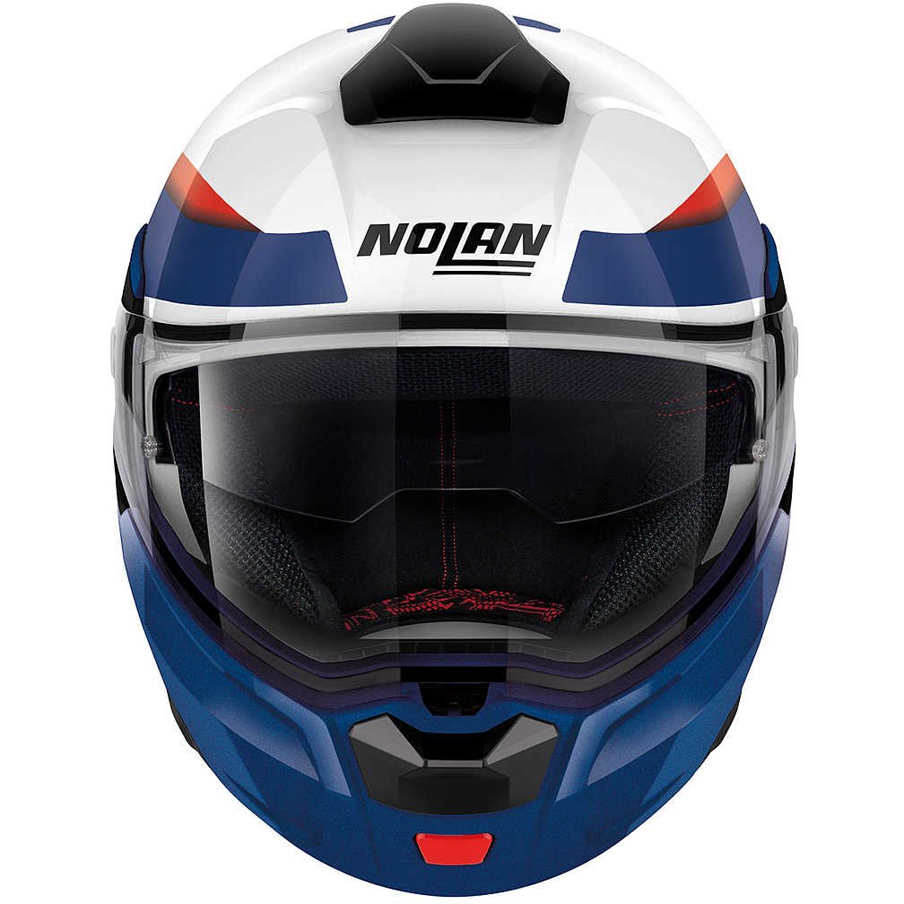 Casco Moto Modulare P/J Nolan N90-3 REFLECTOR N-Com 038 Bianco Blu ...