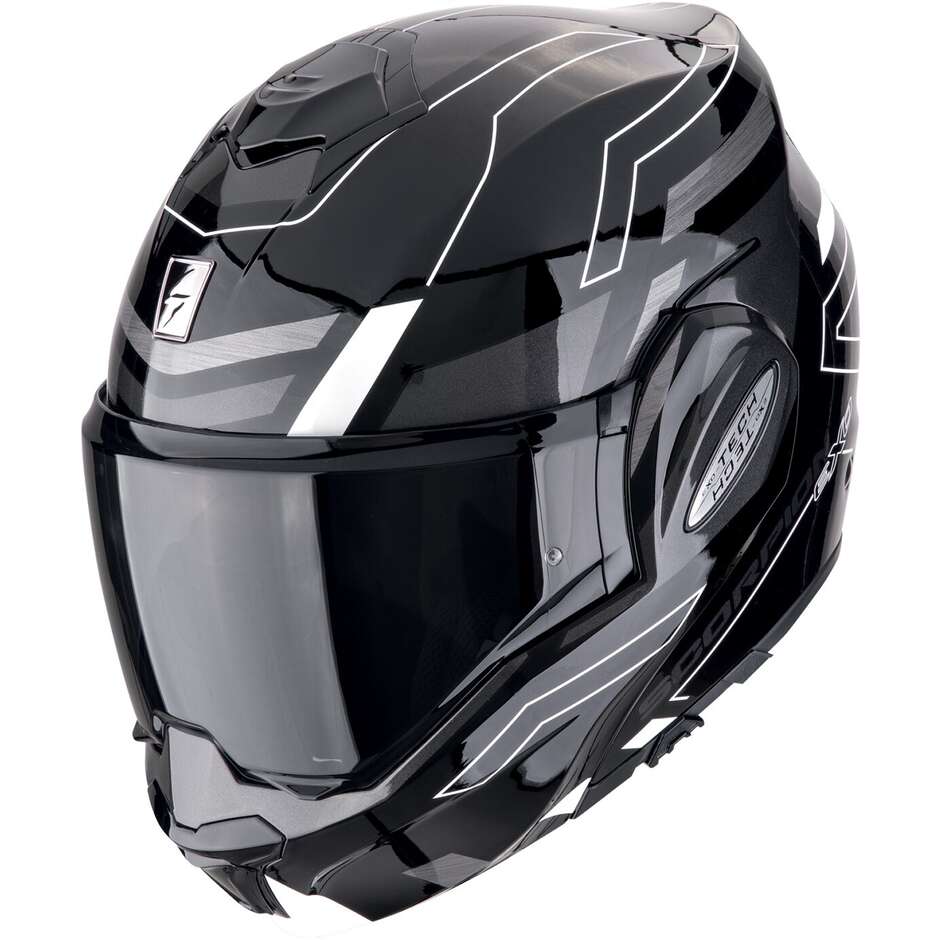 Casco Moto Modulare P/J Scorpion EXO-TECH EVO CONQUER Nero Bianco ...