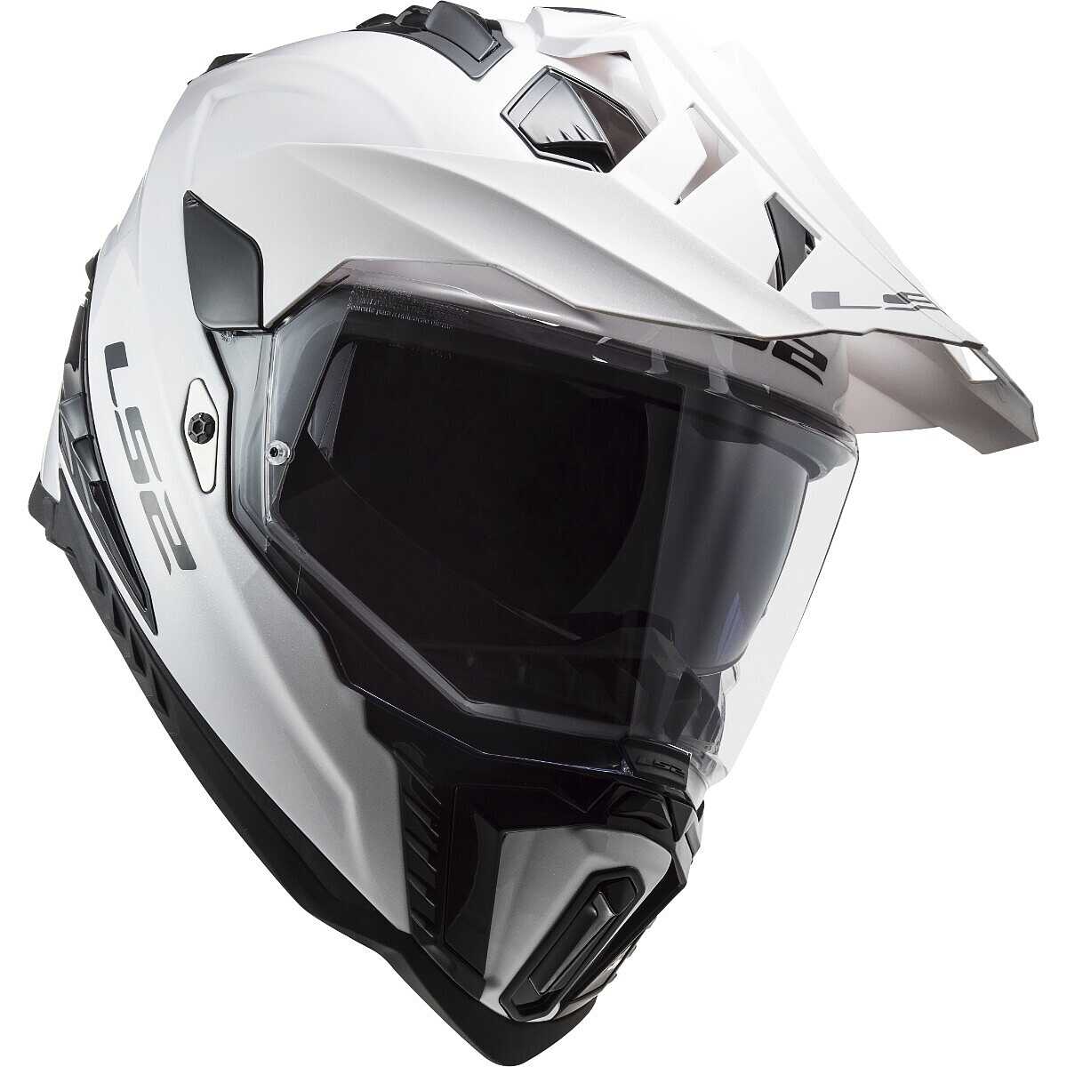 Casco Moto Turismo Ls2 MX701 EXPLORER HPFC Solid Bianco Vendita Online - Outletmoto.eu