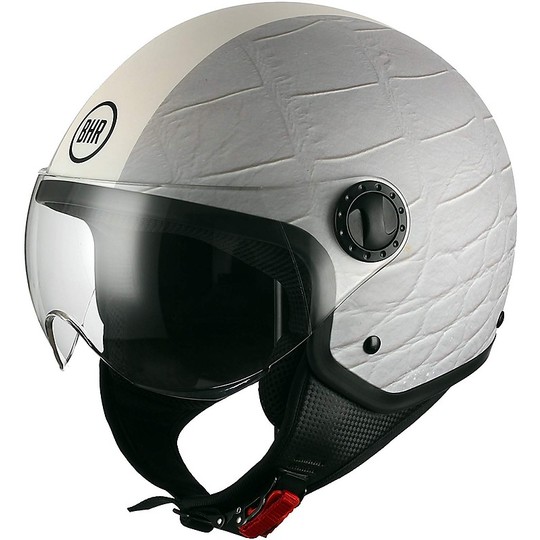 Casque de moto Demi-Jet Visière bombée BHR 801 Opaque Snake Vente en ...