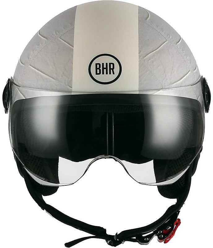 Casque de moto Demi-Jet Visière bombée BHR 801 Opaque Snake Vente en ...