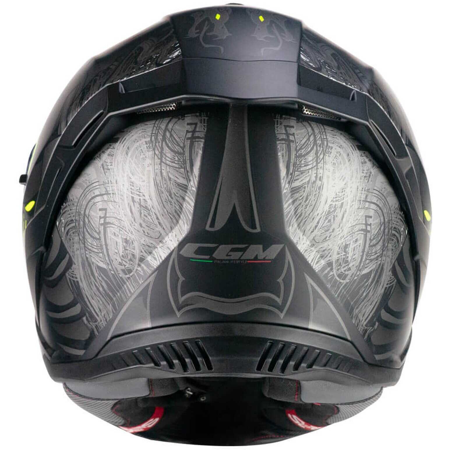 Casque de moto intégral CGM 363S SHOT NIPPO Noir mat jaune fluo Vente ...
