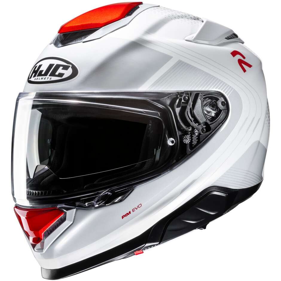 Casque de moto intégral Hjc RPHA71 FREPE MC1 blanc rouge Vente en Ligne ...